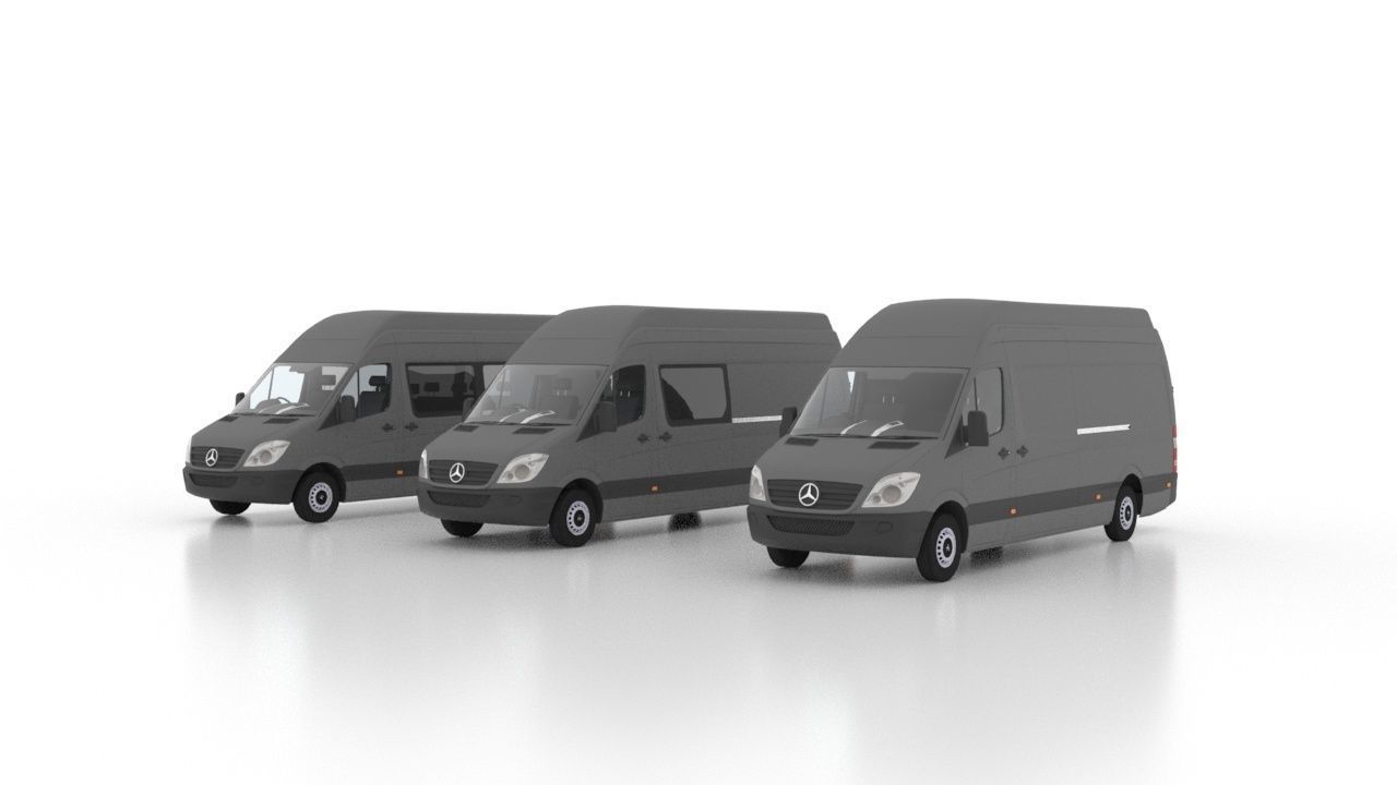 Mercedes Benz Sprinter L3H3 2009 Collection UK | CGTrader