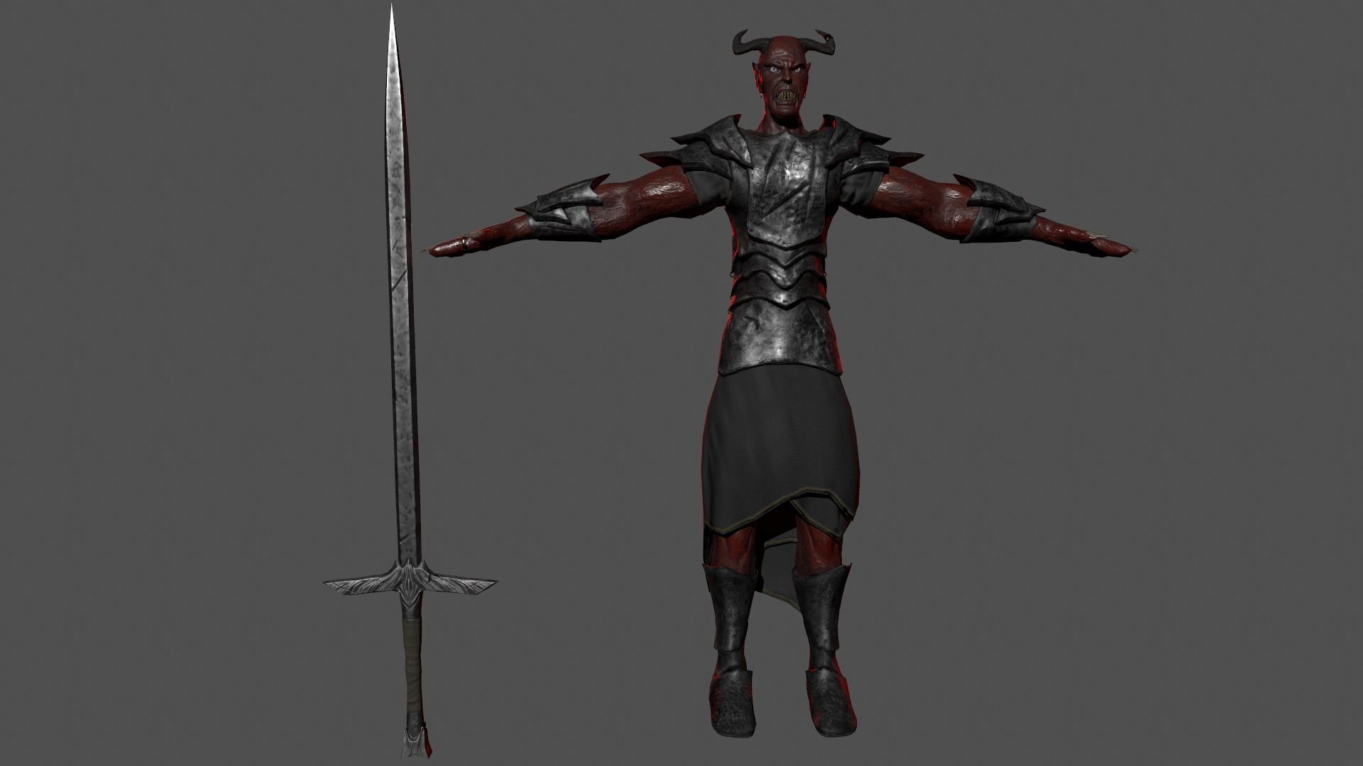 Nameless Demon free VR / AR / low-poly 3D model rigged | CGTrader