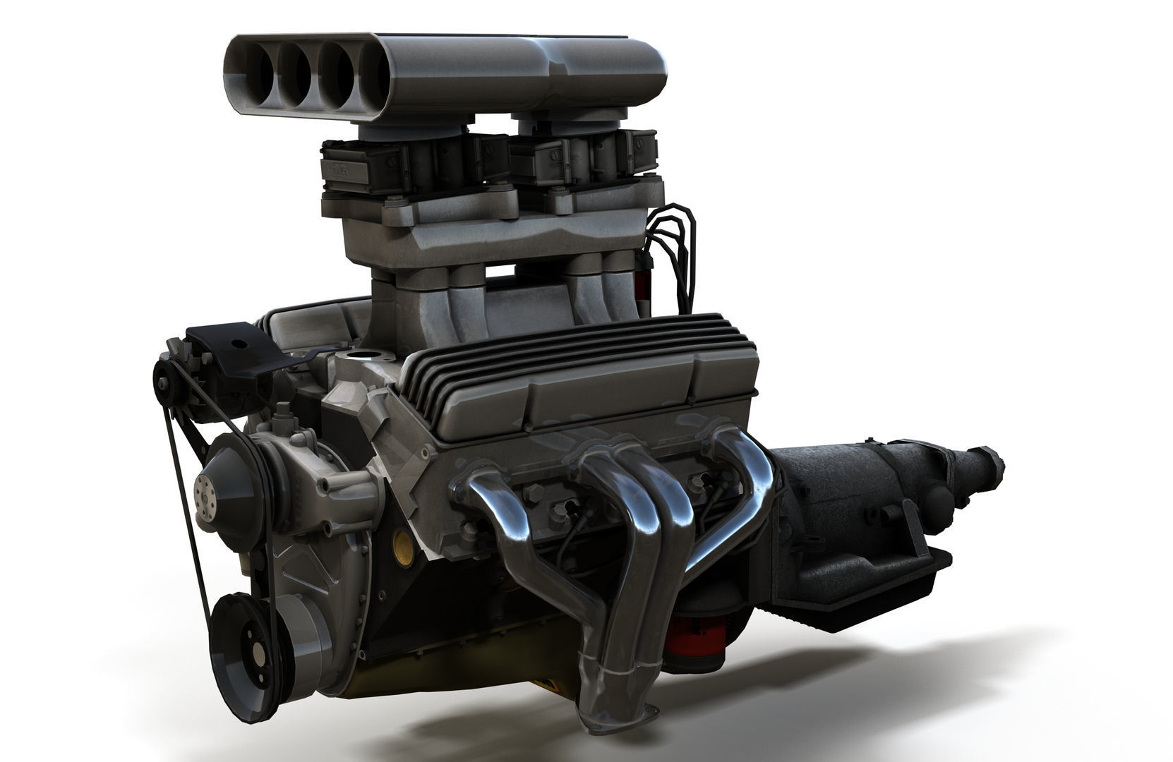 Hot Rod Drag Racing Engine 3D model 3D printable | CGTrader