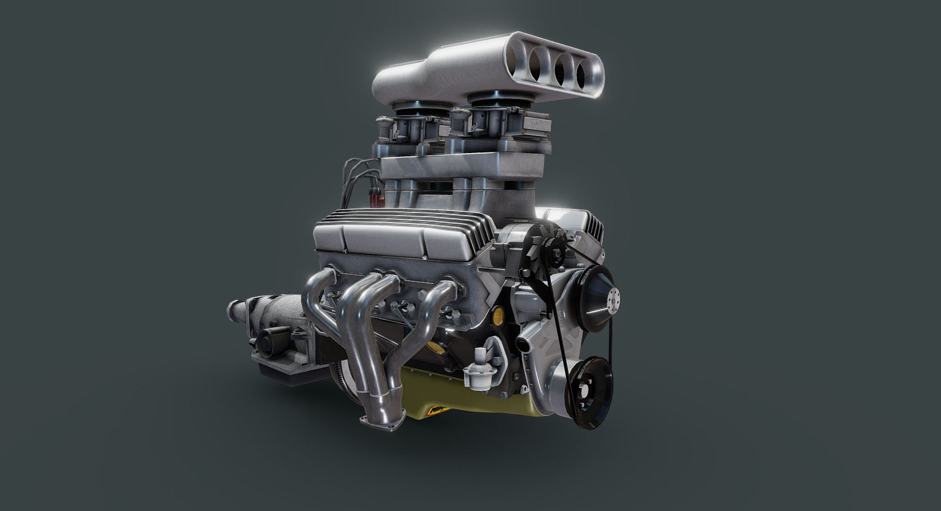 Hot Rod Drag Racing Engine 3D model 3D printable | CGTrader