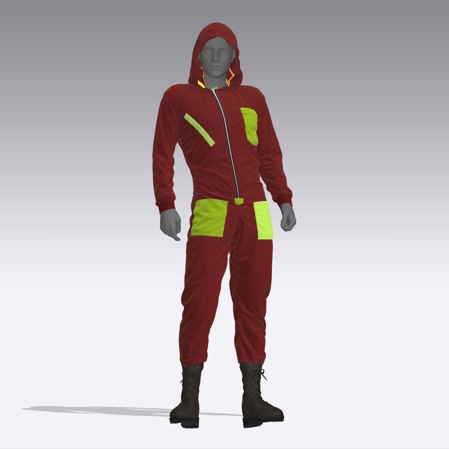 Red overall La Casa De Papel 3D model | CGTrader