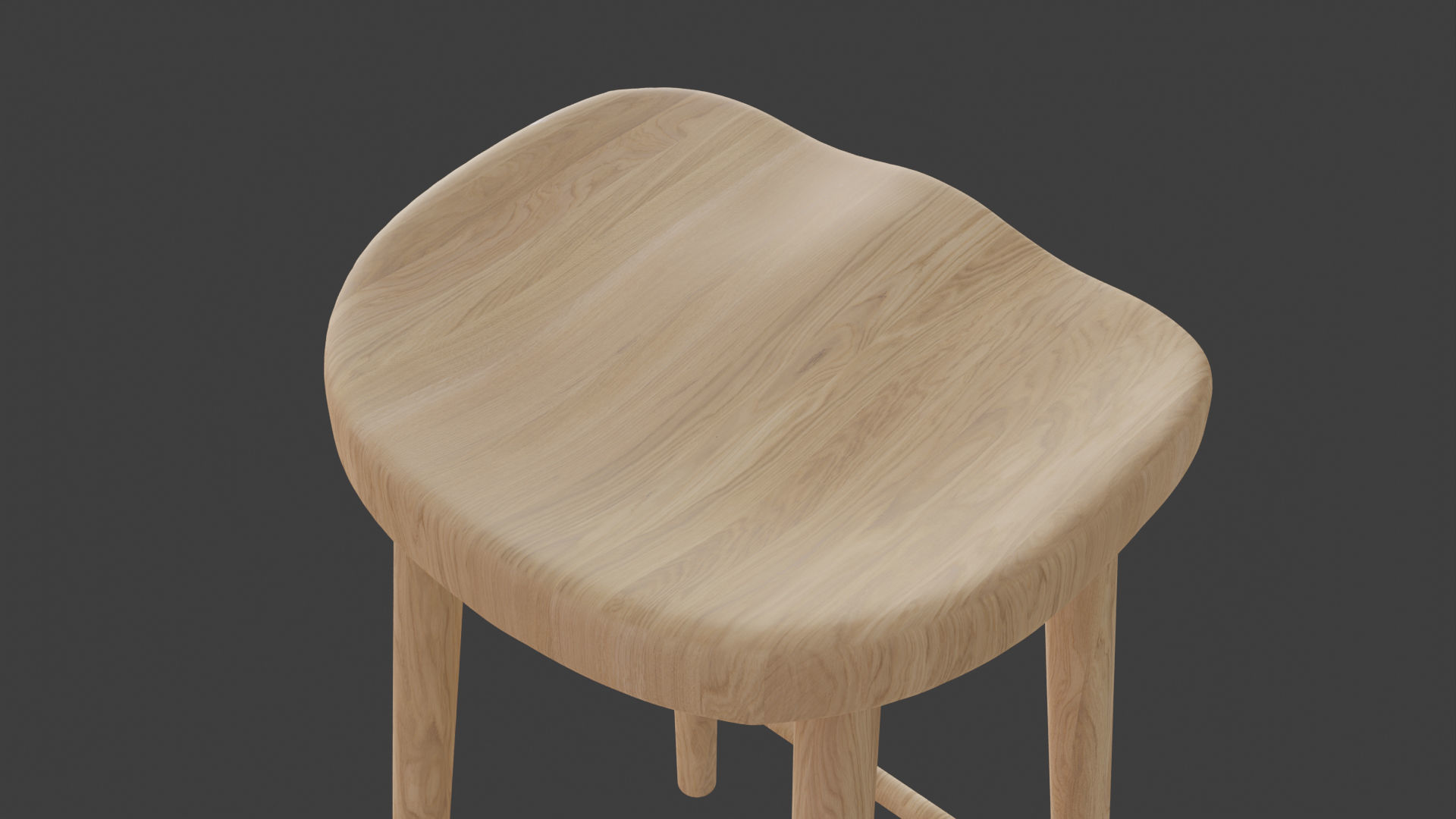 IKEA Carved Wood Barstool 3D model | CGTrader