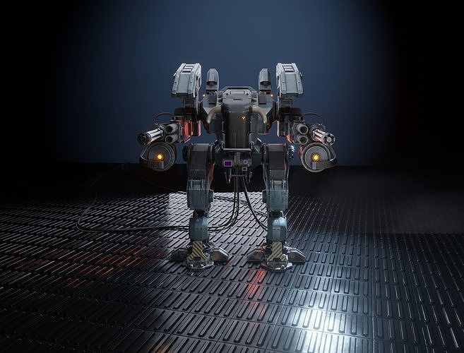 3D model Low-Poly War Robot VR / AR / low-poly | CGTrader