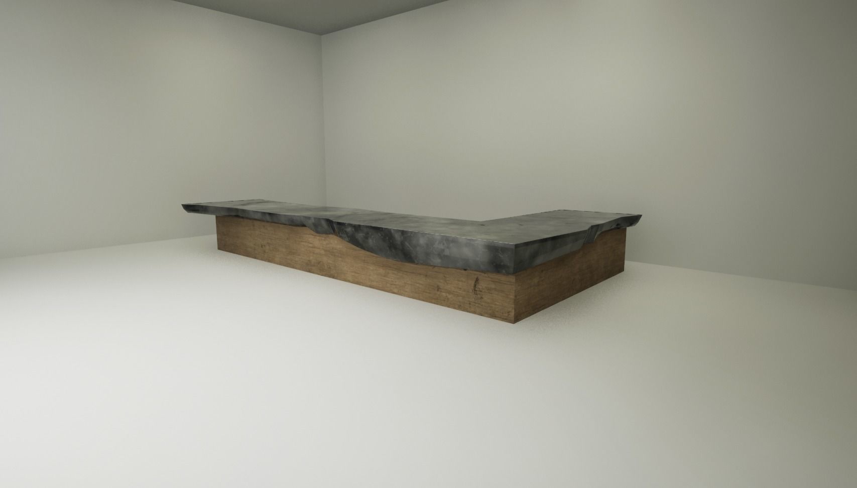 Bar Counter 3D model with Marble countertop 3D model | CGTrader