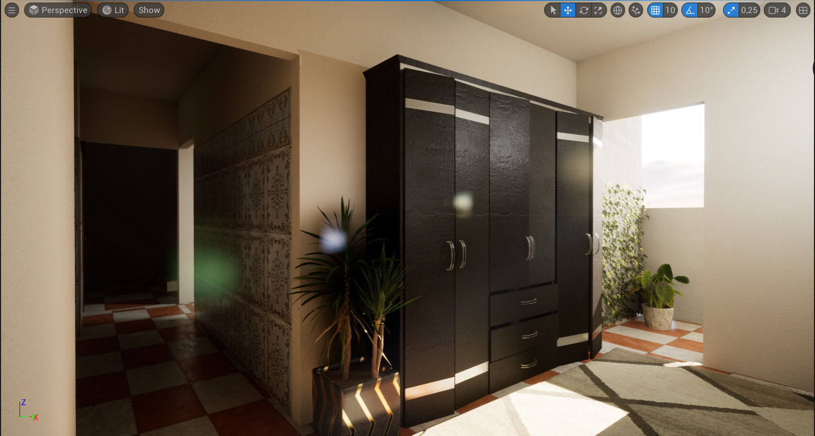 3D model Armoire Croco Leather Cupboard 3D Model FBX STL Bend file VR ...