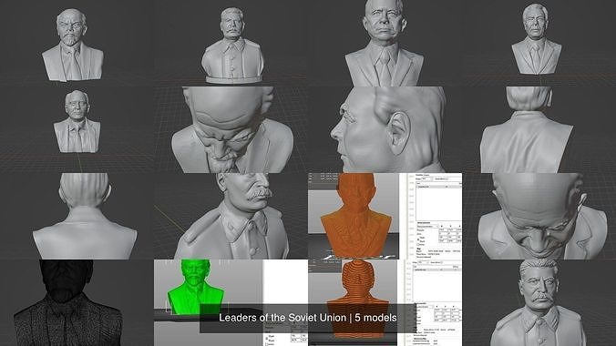 Leaders of the Soviet Union 3D Model Collection | CGTrader