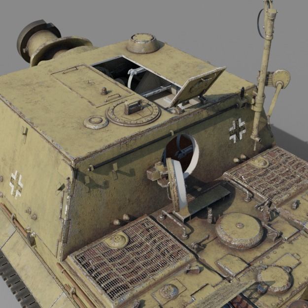 Sturmtiger tank with ammo free 3D model | CGTrader