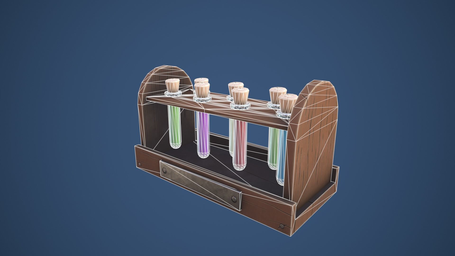 3D model Stylized Alchemy Potion Rack VR / AR / low-poly | CGTrader