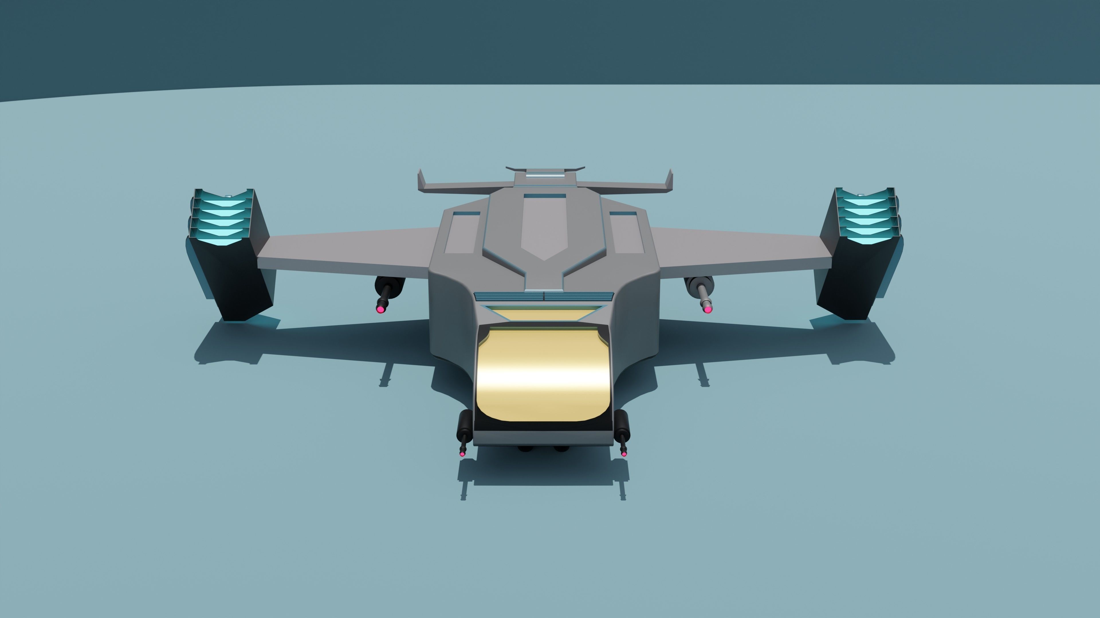 Low-poly Military Aircraft 3D model - VTOL free VR / AR / low-poly 3D ...