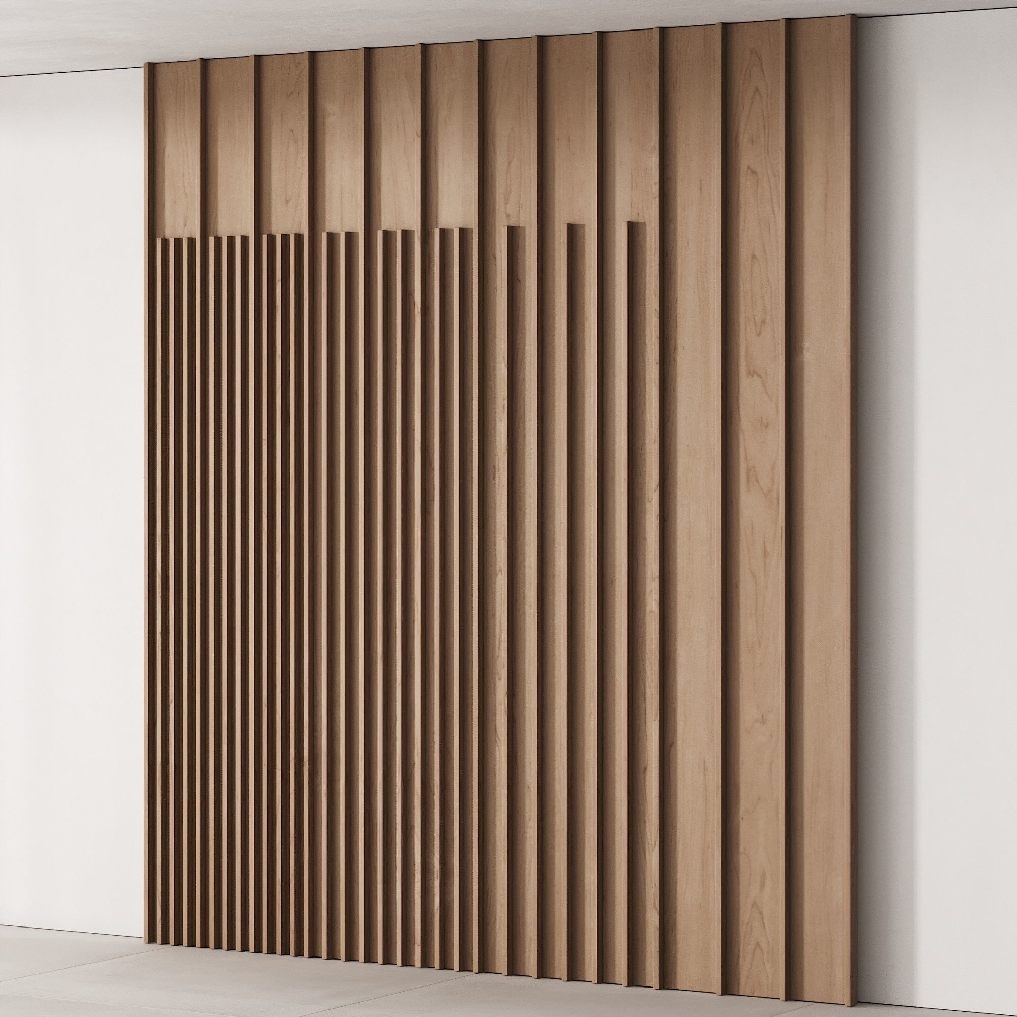 224 wall composition 07 modern wood panel 01 3D model | CGTrader