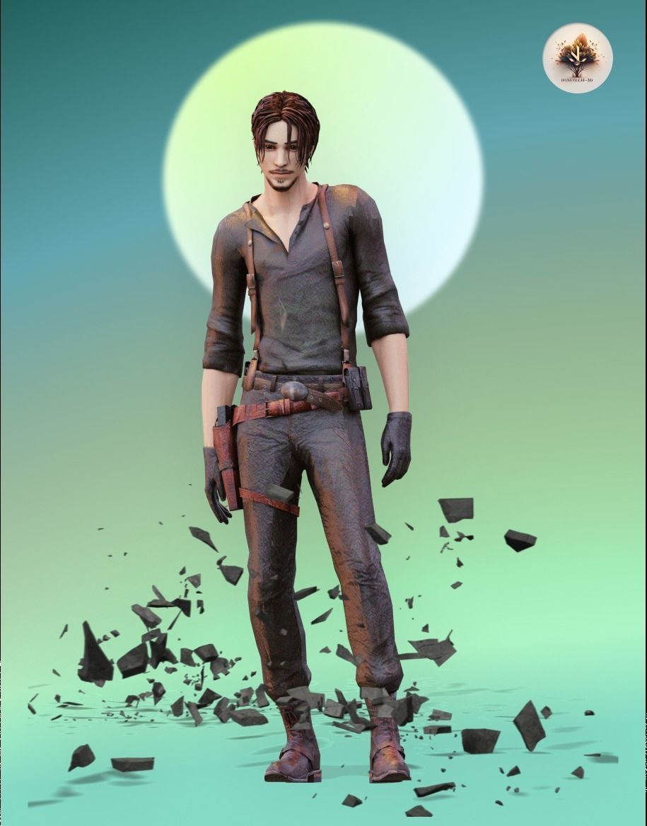 3D model Dynamic 3D Man Character Model Low Poly Fully Rigged VR / AR ...