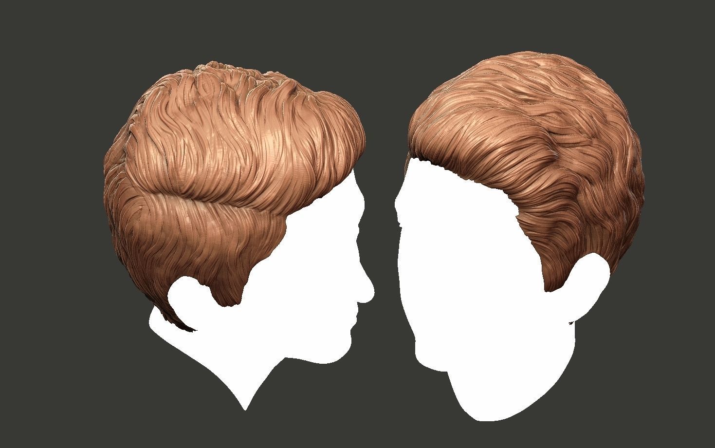 Male Hairstyle 3D model 3D printable | CGTrader
