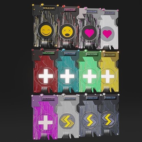 3D model Booster Cards with Effects for Game VR / AR / low-poly | CGTrader