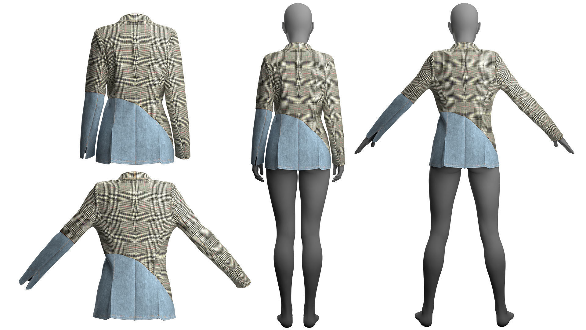 Asymmetric Jacket Fitted to Gen8 Body Mesh 3D model | CGTrader