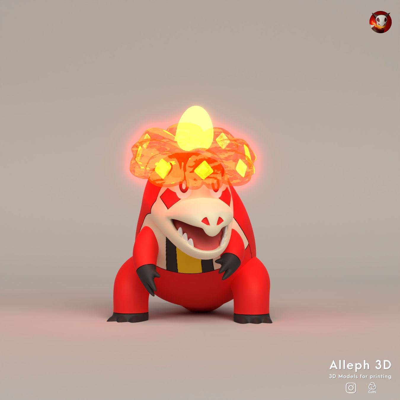 Pokemon fuecoco evolution pack 3D model 3D printable | CGTrader