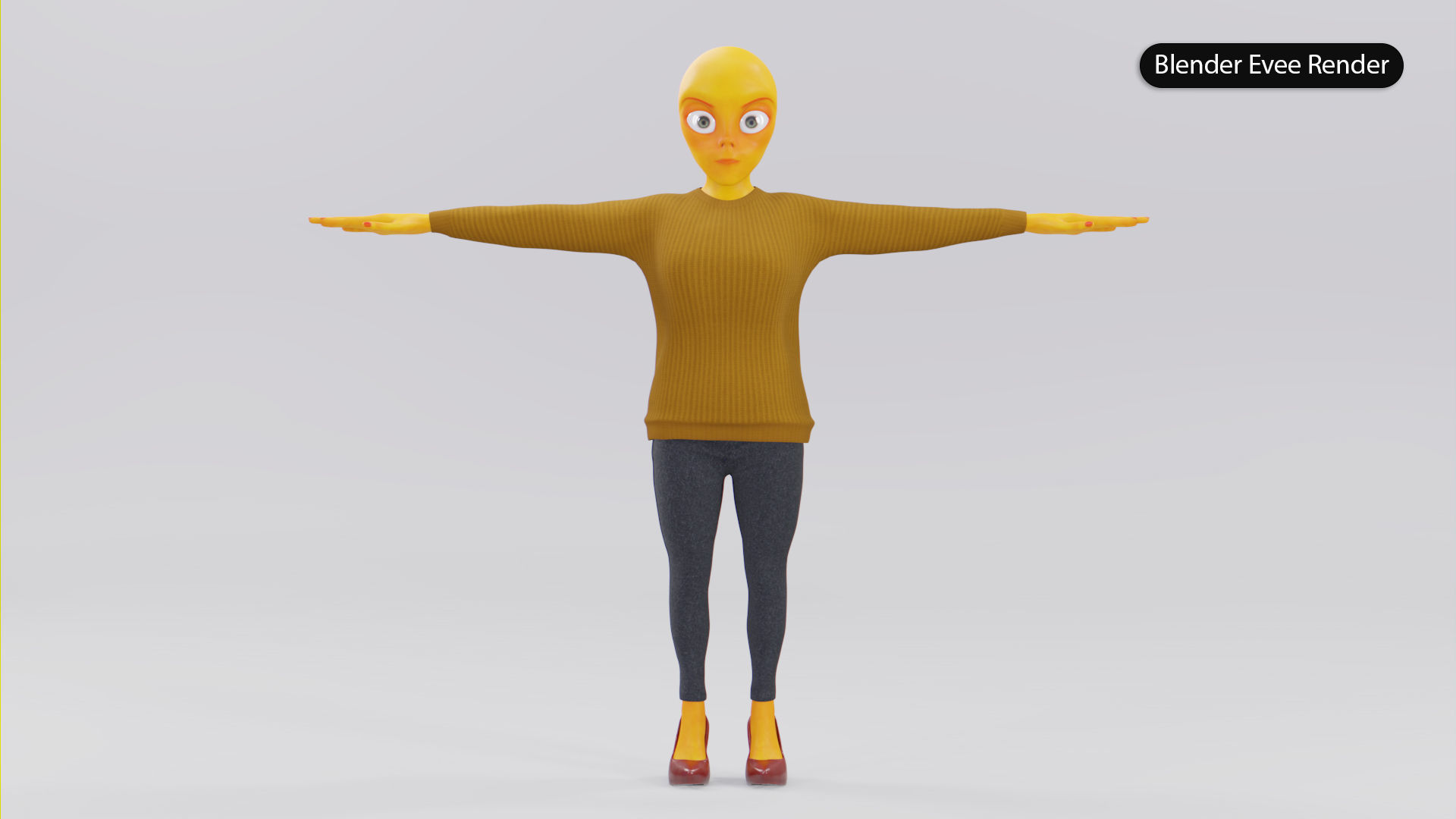 Beautiful Alien Female Cartoon 3D model rigged | CGTrader