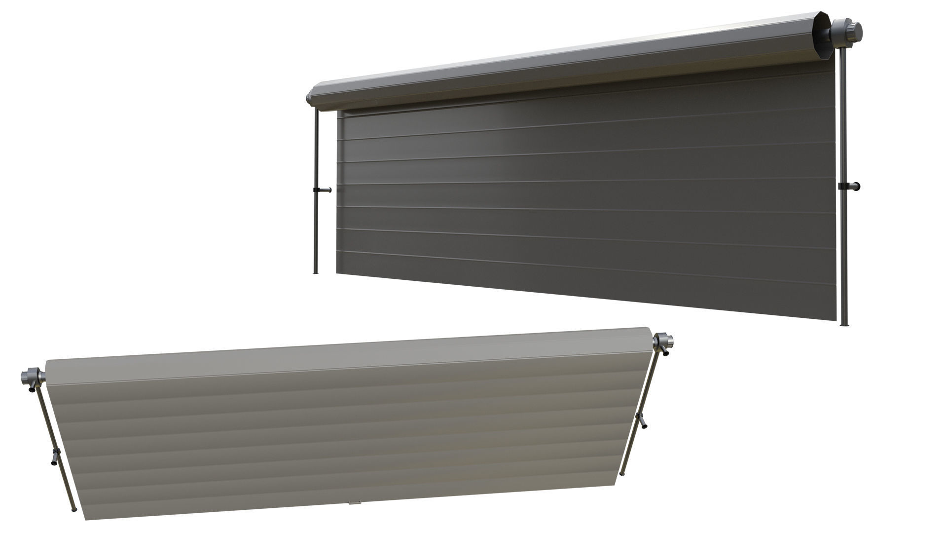 3D model Roll Up Gate with Setbuild Options VR / AR / low-poly | CGTrader