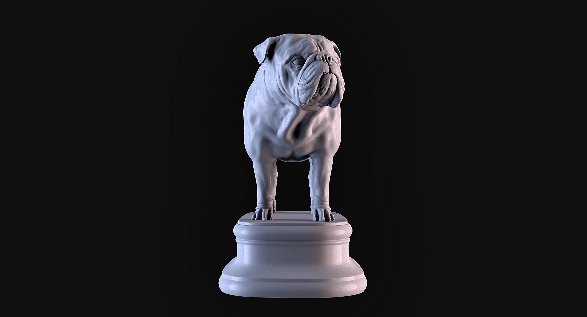 English Bulldog 3D model 3D printable | CGTrader