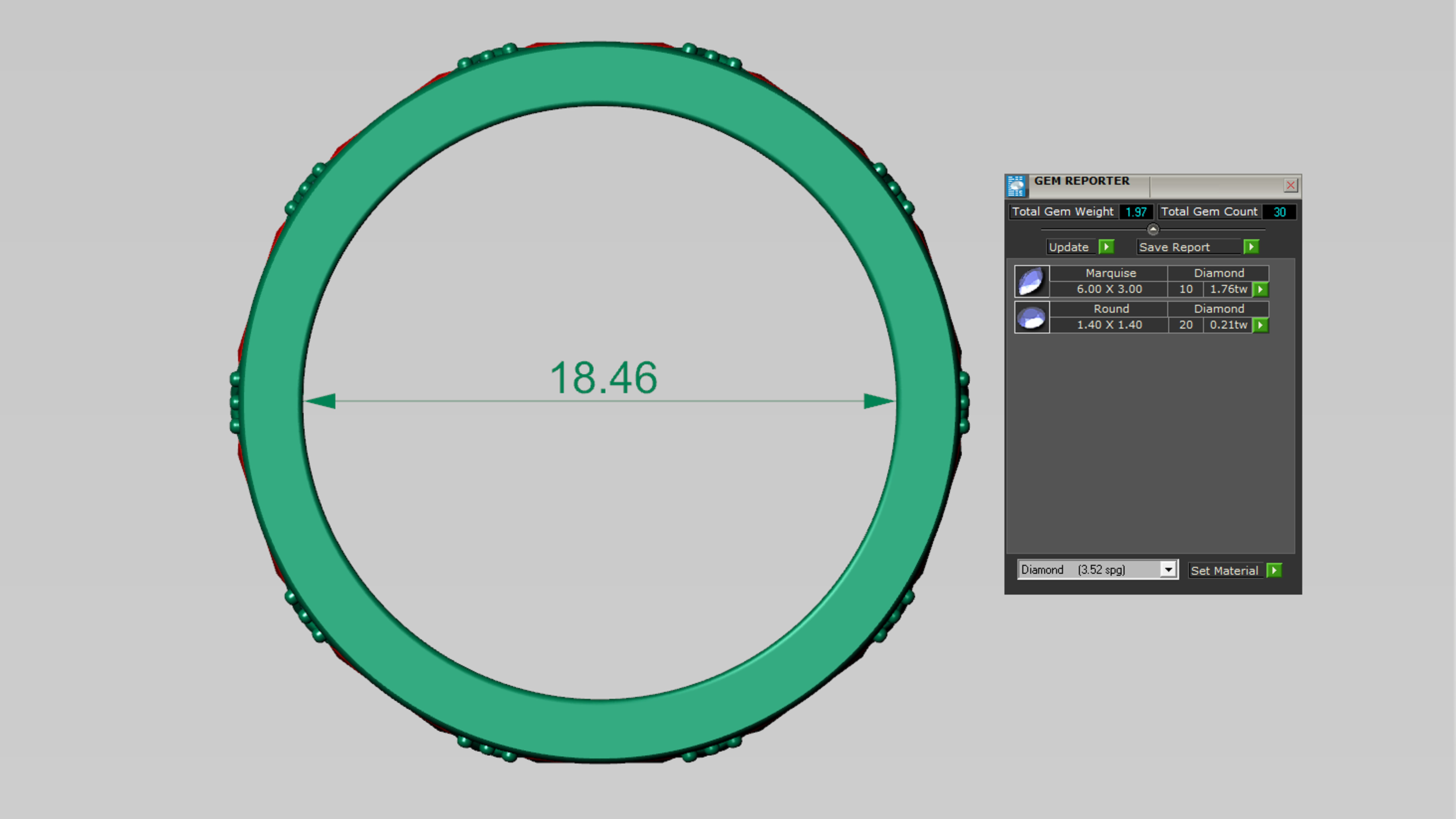 3D printed model rendering diamond ring design 3D model 3D printable | CGTrader