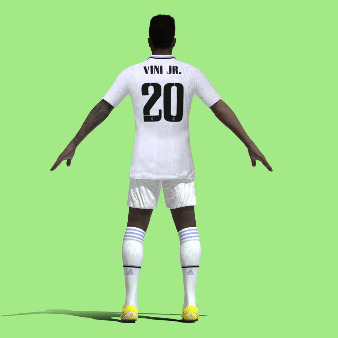 T-P Rigged Vinicius Real Madrid 2023 3D model animated rigged | CGTrader