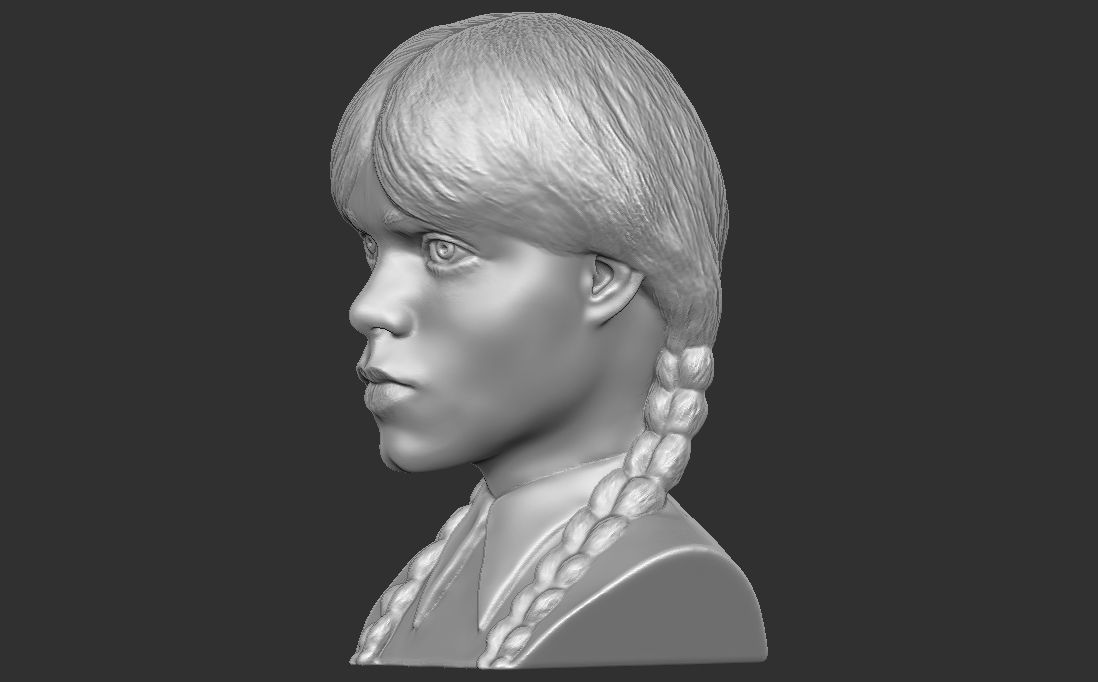 Wednesday Addams bust for 3D printing 3D model 3D printable | CGTrader