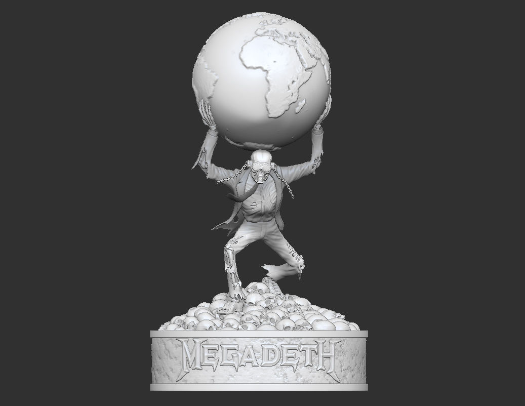 The Rattlehead Megadeth maskot 3D model 3D printable | CGTrader