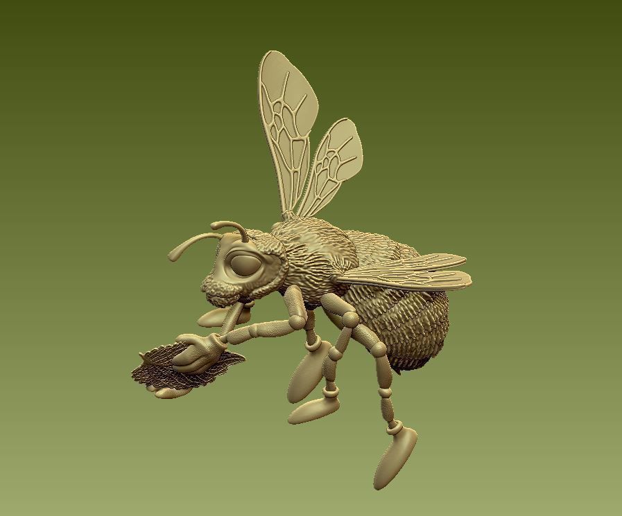 cartoon bee 3D model 3D printable | CGTrader