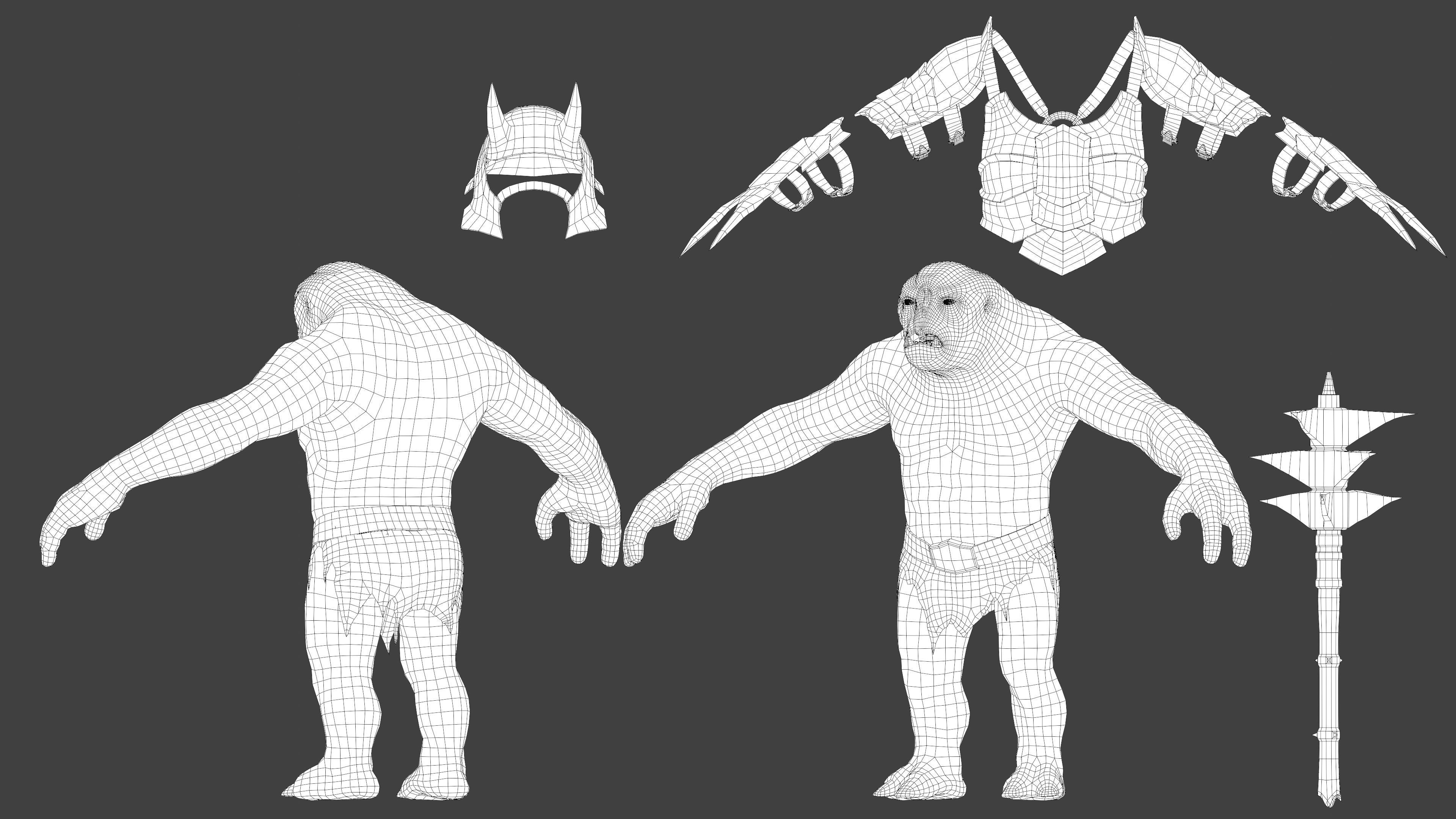 3D model Attack Troll Game Character UE5 VR / AR / low-poly | CGTrader