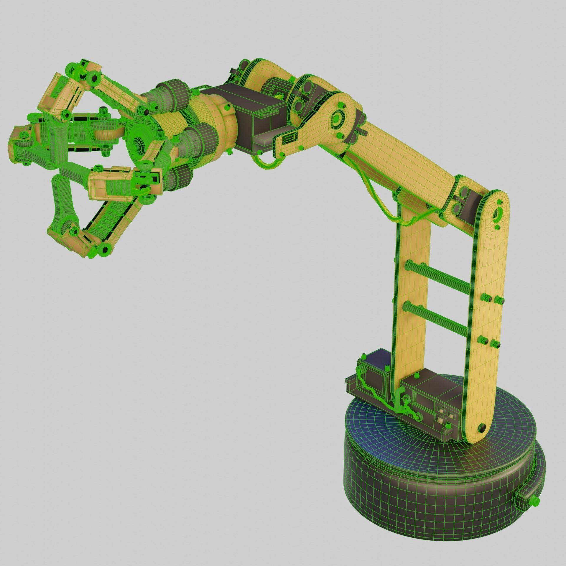 3D model Rig-robotic arm VR / AR / low-poly | CGTrader