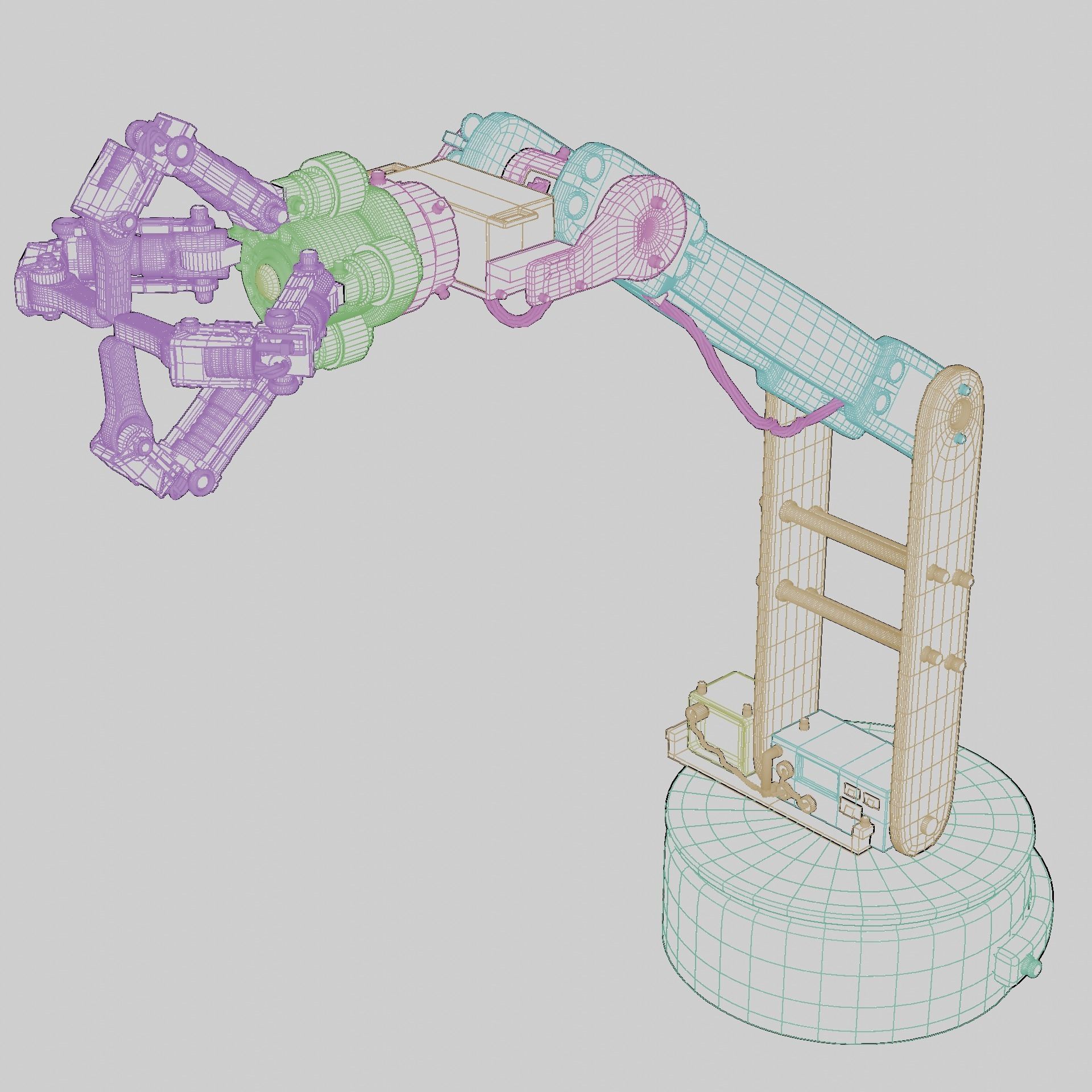 3D model Rig-robotic arm VR / AR / low-poly | CGTrader