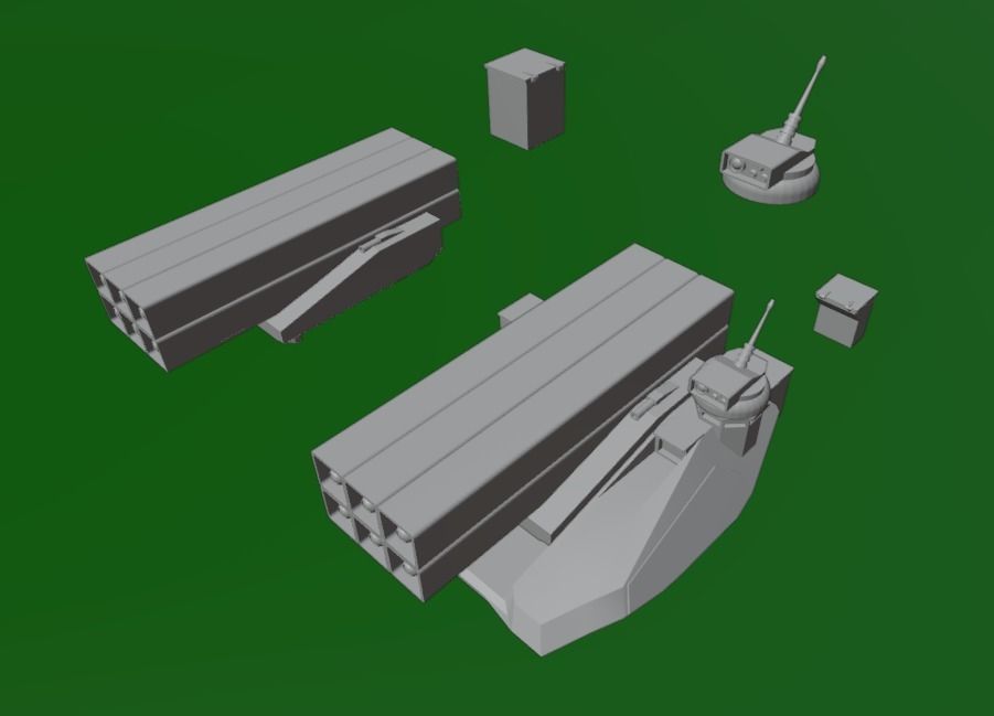 Modular Tank Turret Sci-fi Royal Marines or RE Challenger Tank 3D model ...