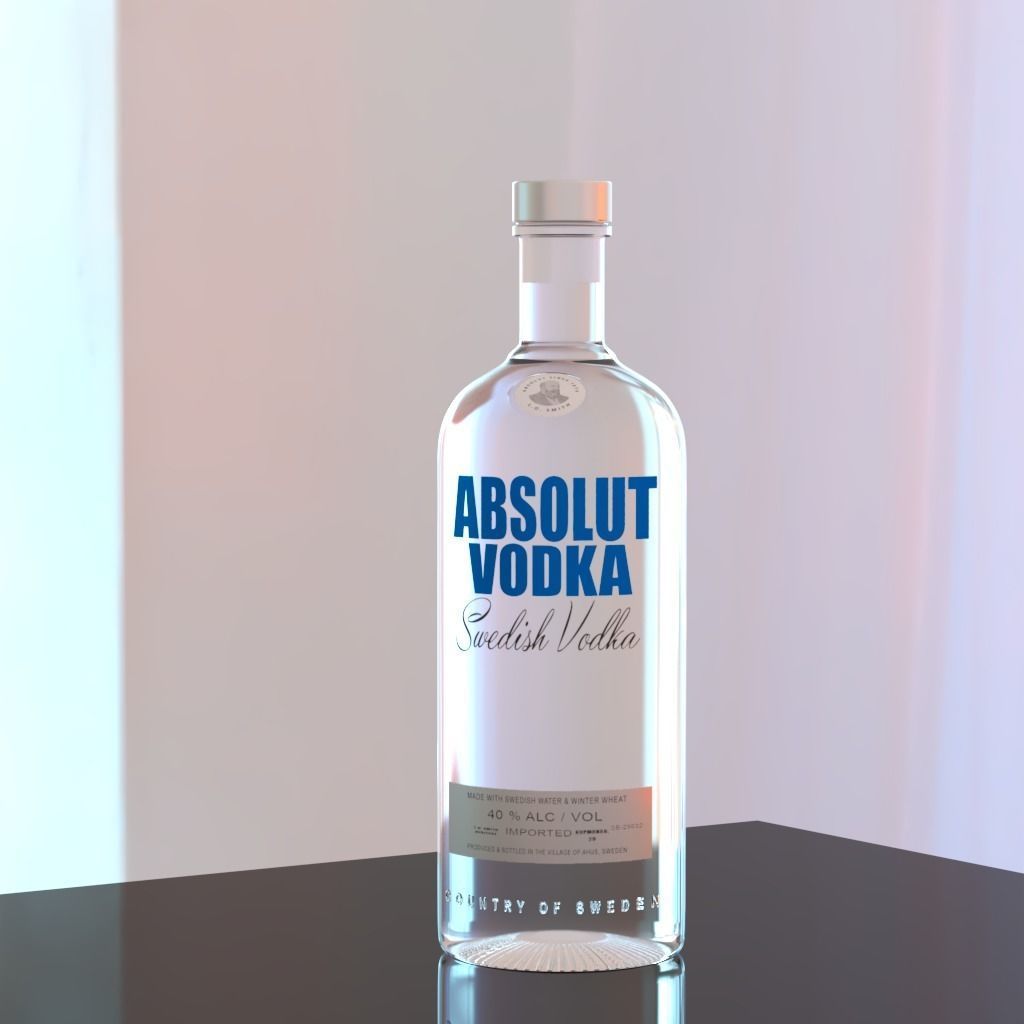 3D model Absolut Vodka 3D Model VR / AR / low-poly | CGTrader