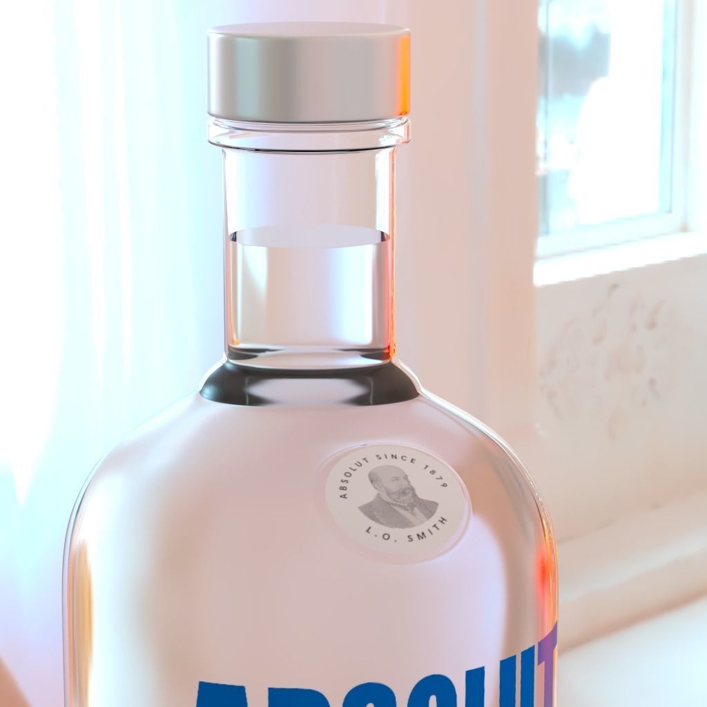 3D model Absolut Vodka 3D Model VR / AR / low-poly | CGTrader