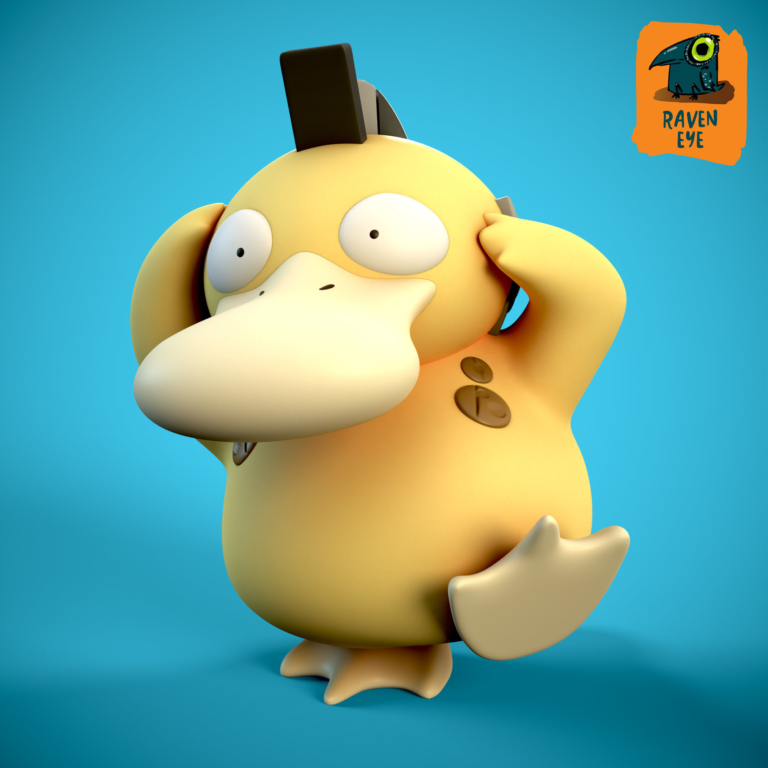 Luden Psyduck 3D model 3D printable | CGTrader