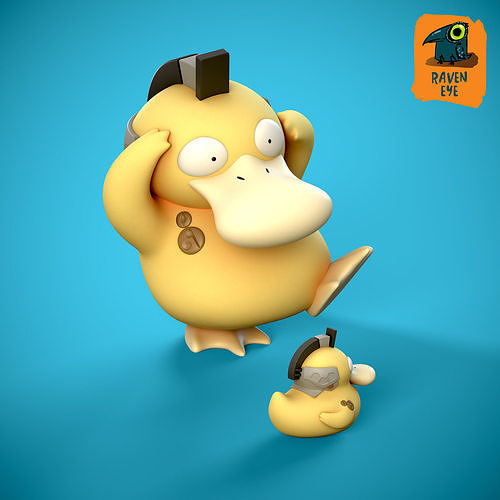 Luden Psyduck and Rubber Luden Psyduck 3D model 3D printable | CGTrader