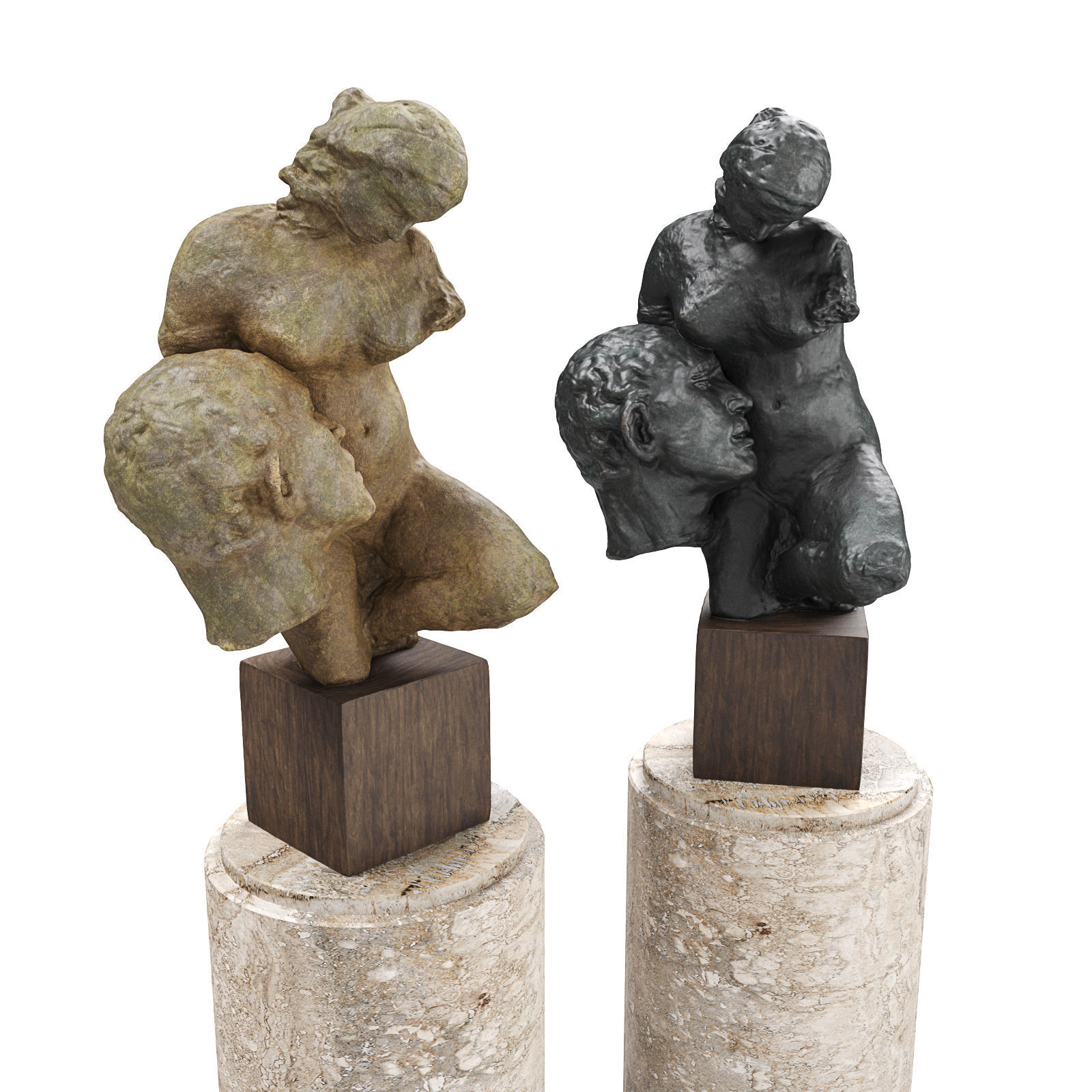 Rodin Wissant sculpture 3D model | CGTrader