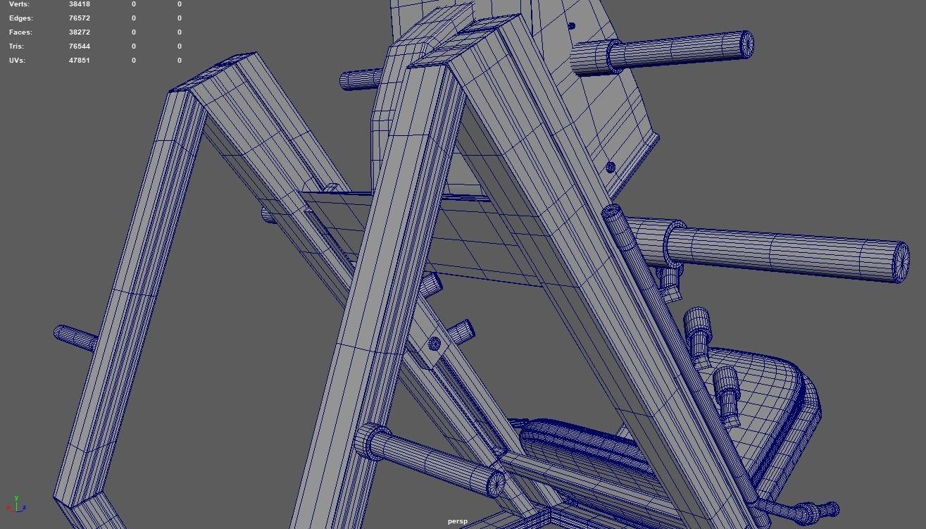 3D model Low Poly Leg Press VR / AR / low-poly | CGTrader