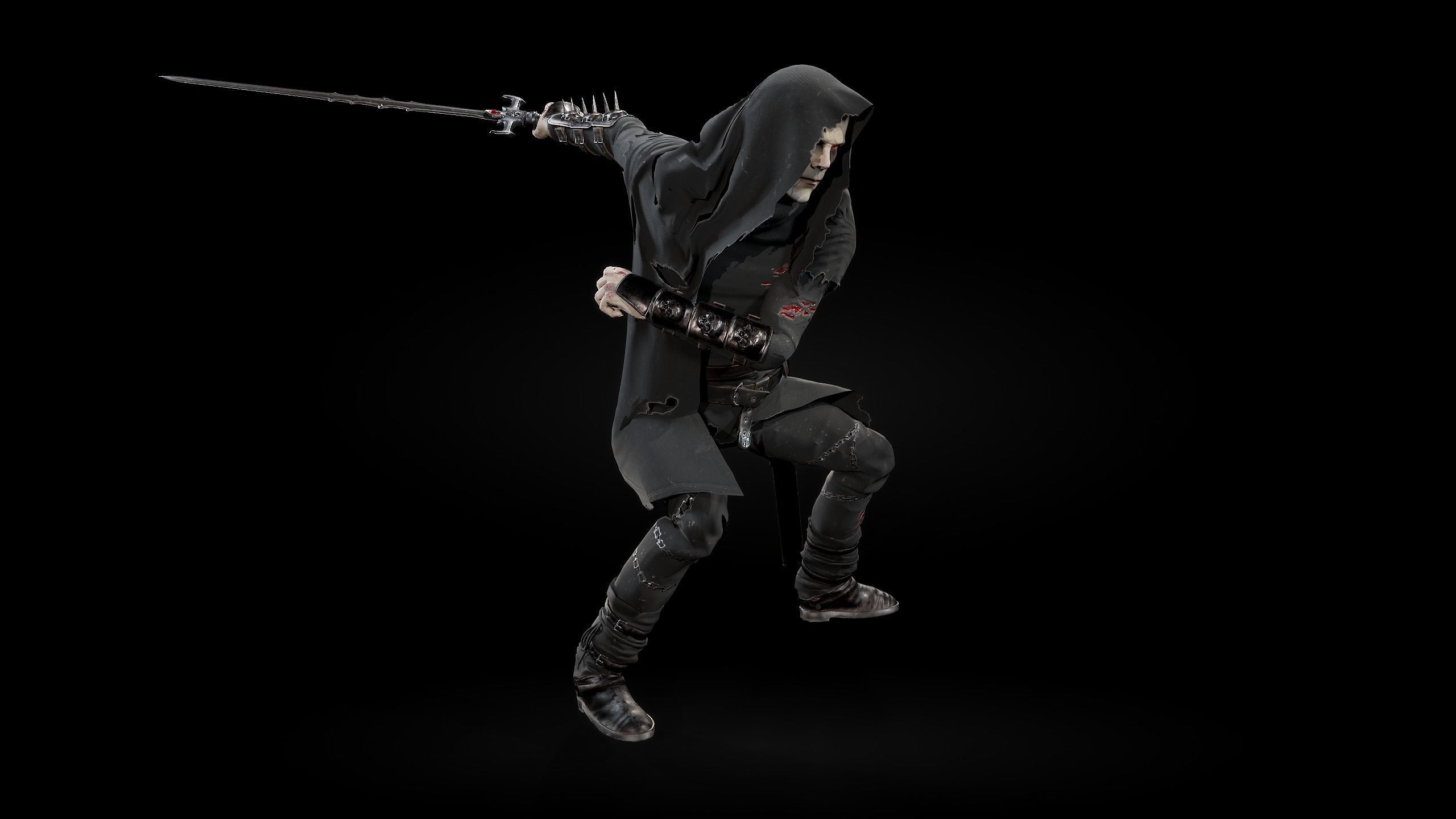 3D model Death with a sword VR / AR / low-poly | CGTrader