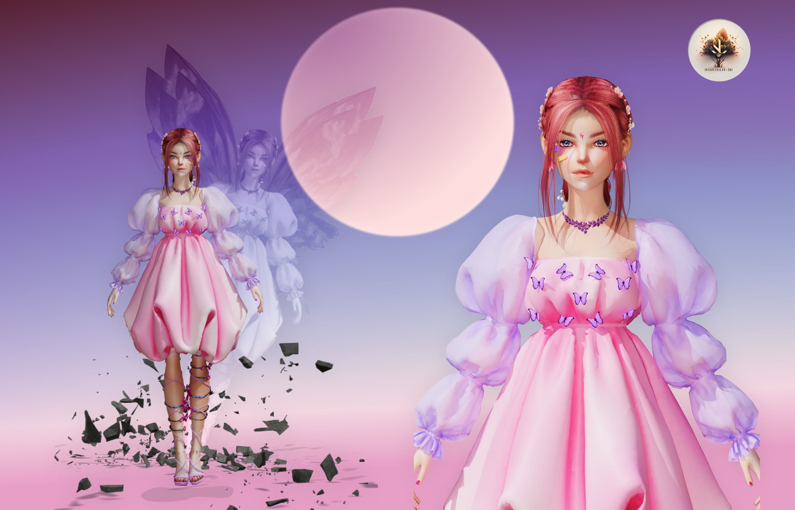 3D model Rigged and Animated Fairy Girl Perfect for High-Quality ...
