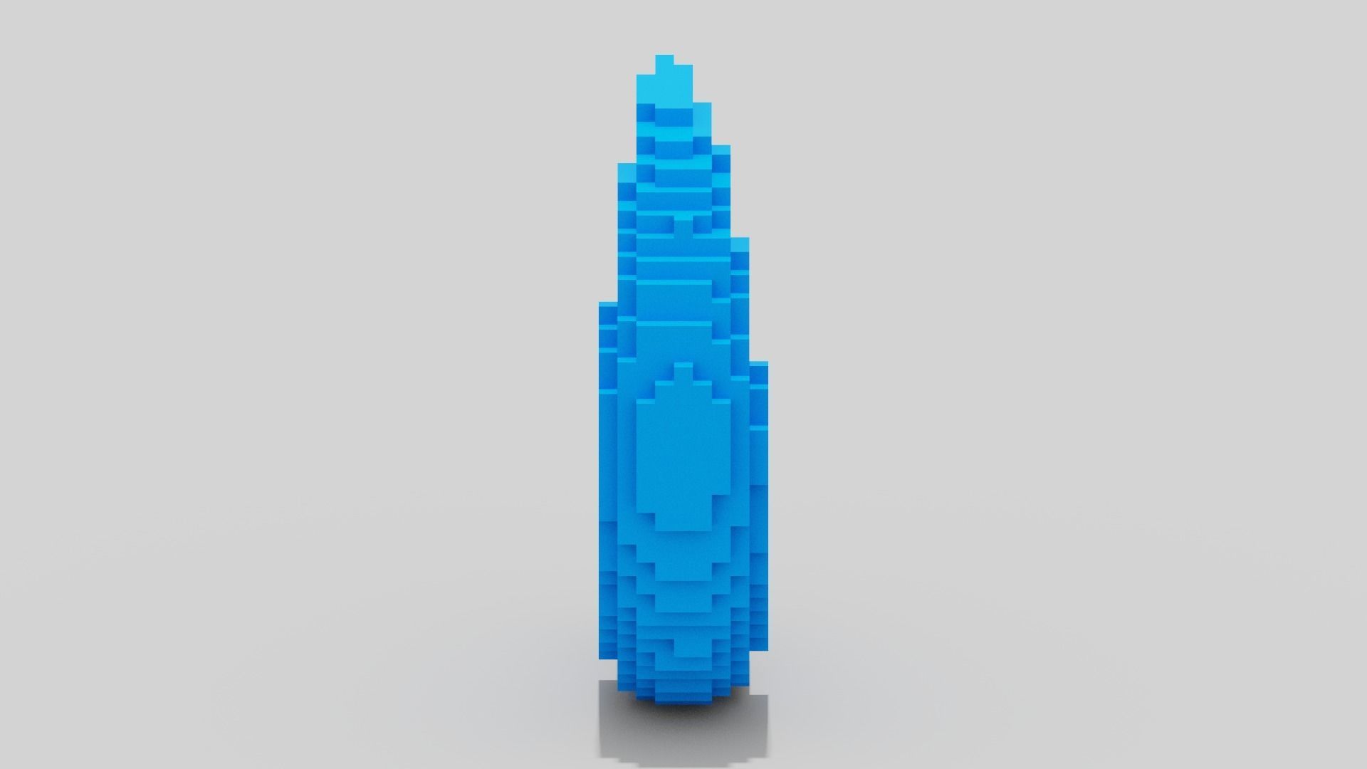 3D model Blue Voxel Moon VR / AR / low-poly | CGTrader