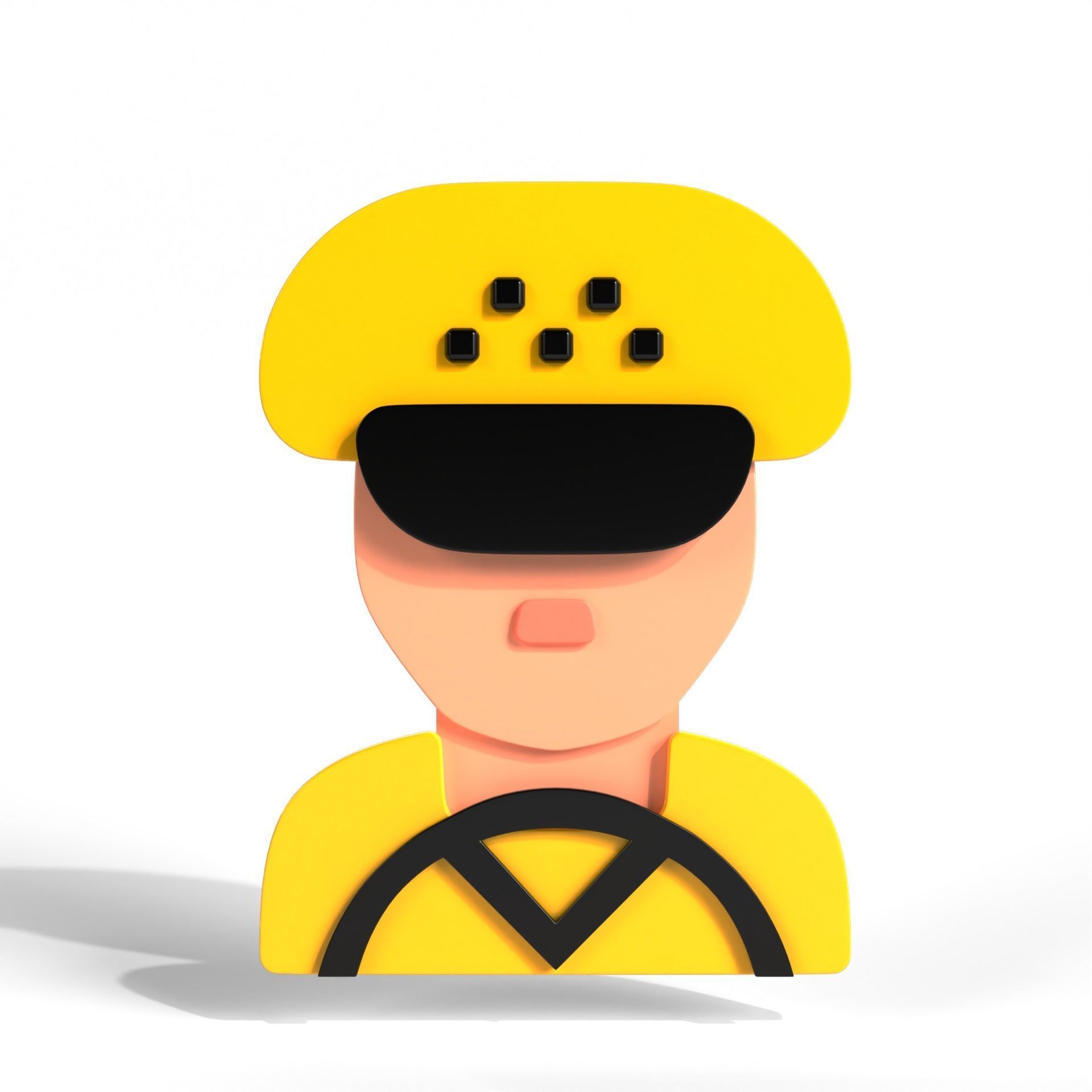 3D model 3D Icon Collection taxi driver wearing hat VR / AR / low-poly ...