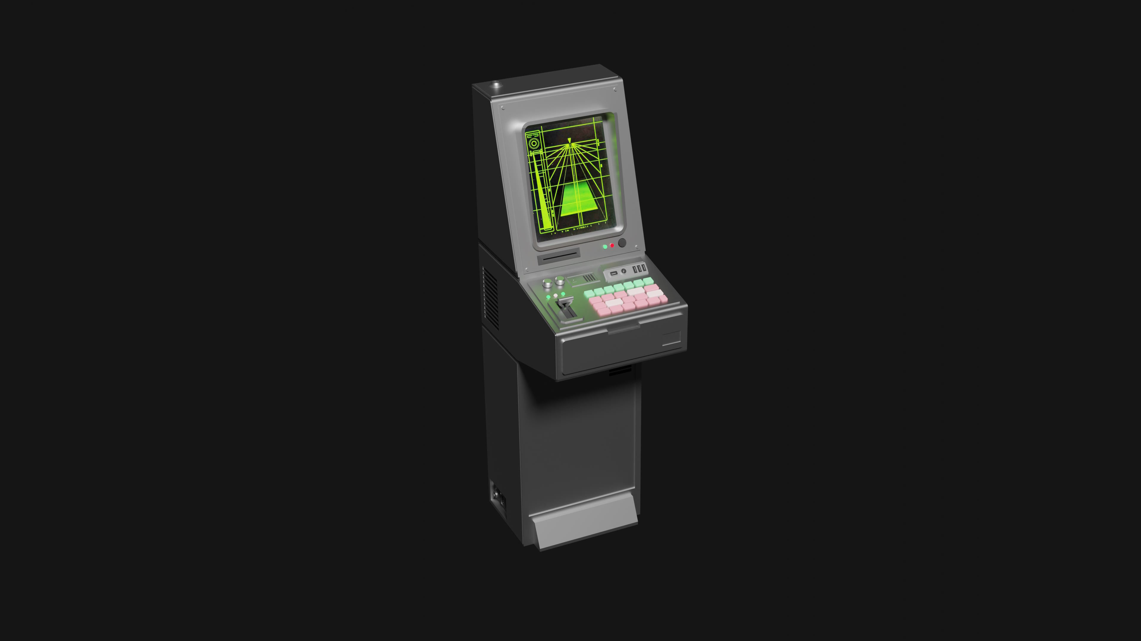 Retro Sci-Fi Computer Stations - Control Panels Kit - 5 Models 3D model ...
