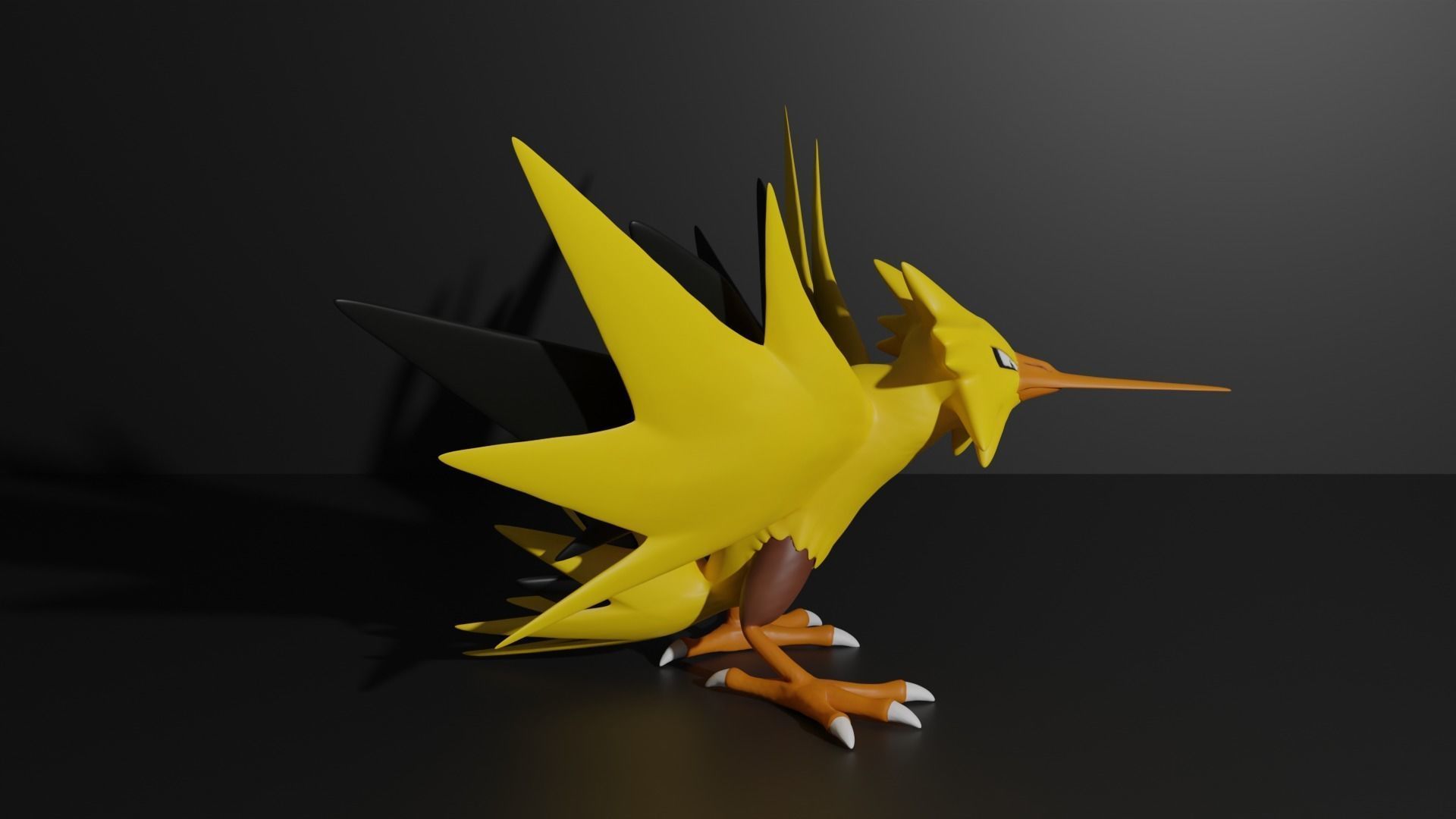 Zapdos pokemon 3D print model 3D model 3D printable | CGTrader