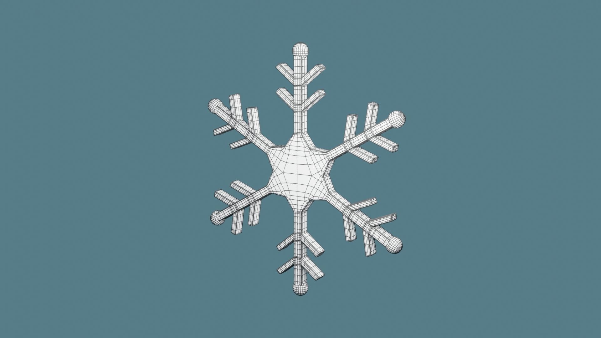 Snow Flake 3D model 3D printable | CGTrader