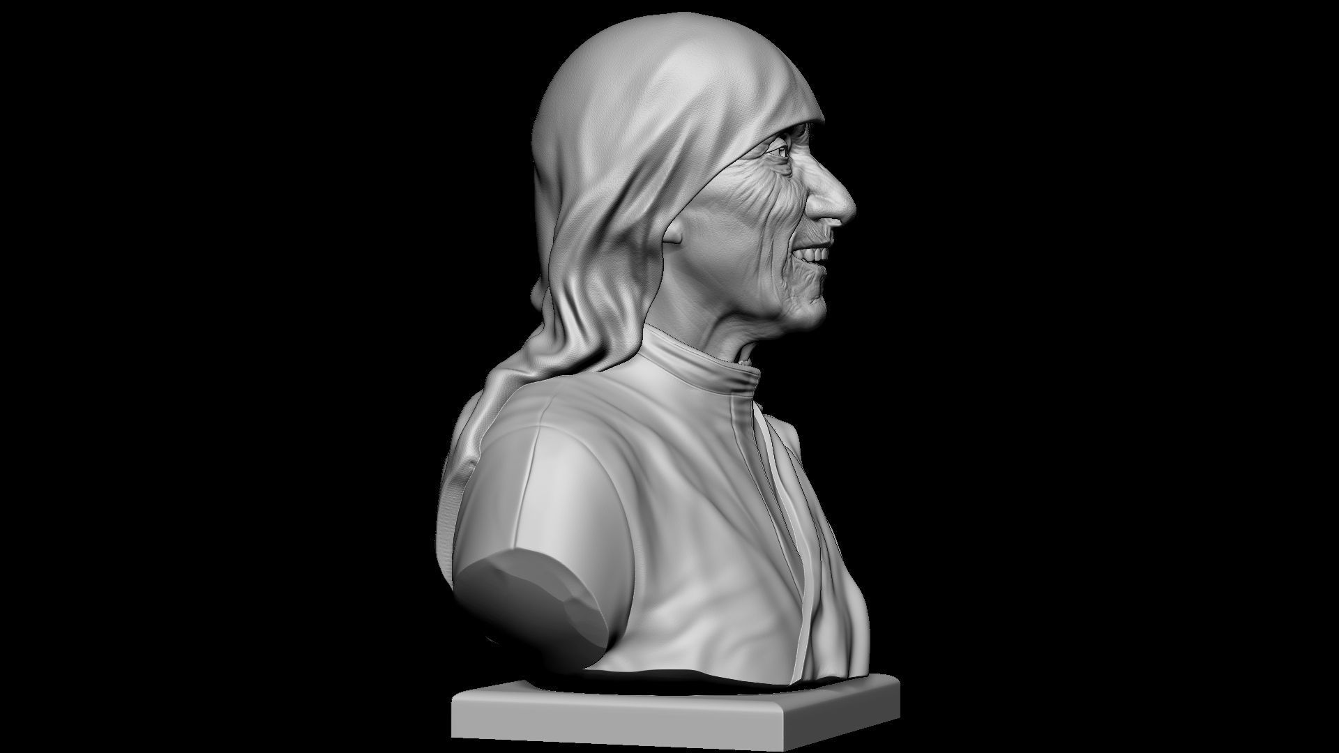 Mother Teresa 3D model 3D printable | CGTrader