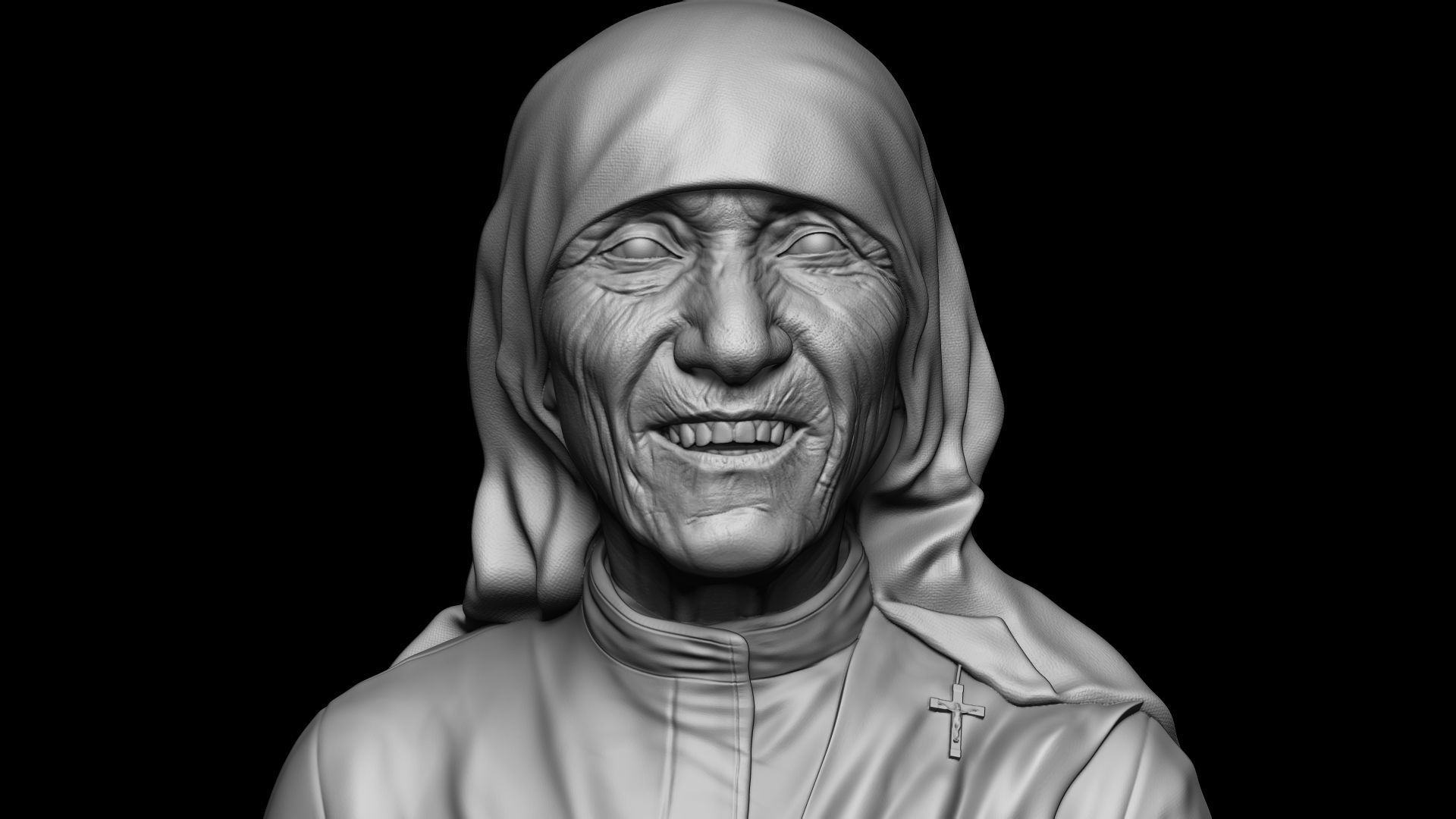 Mother Teresa 3D model 3D printable | CGTrader