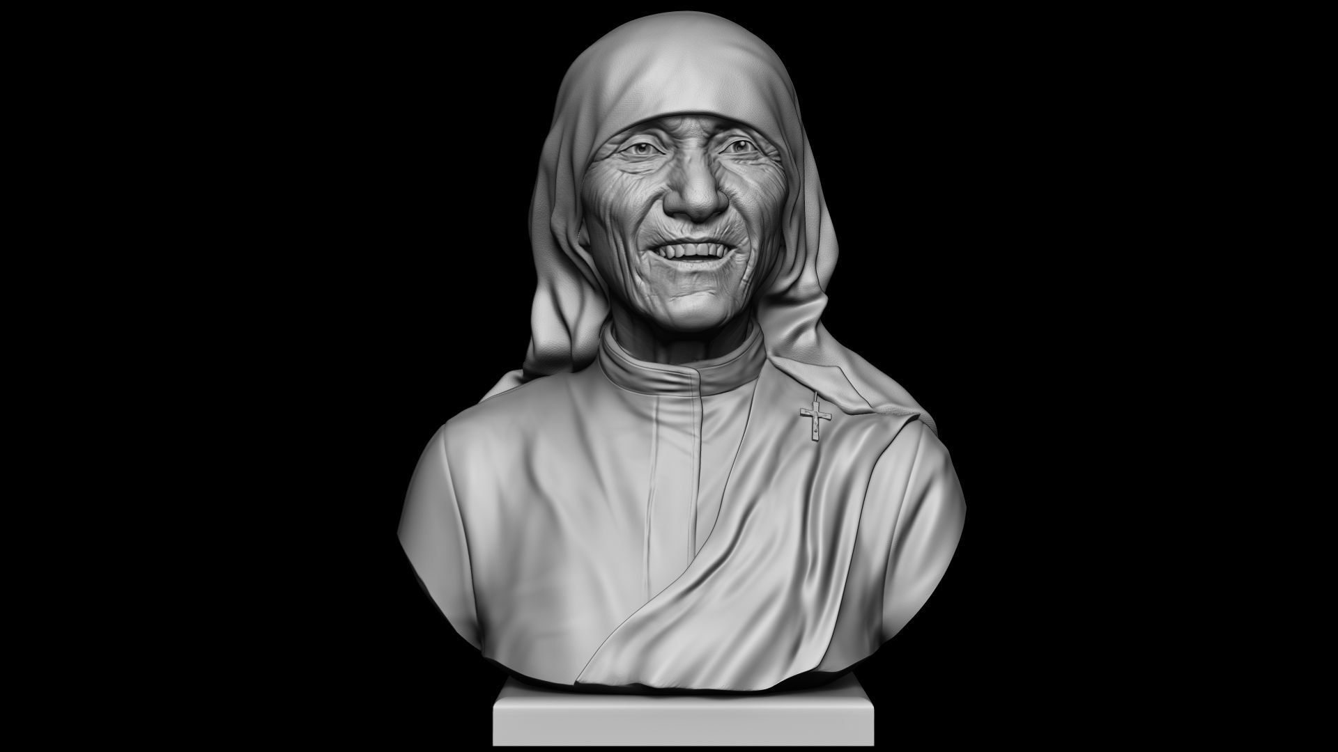 Mother Teresa 3D model 3D printable | CGTrader