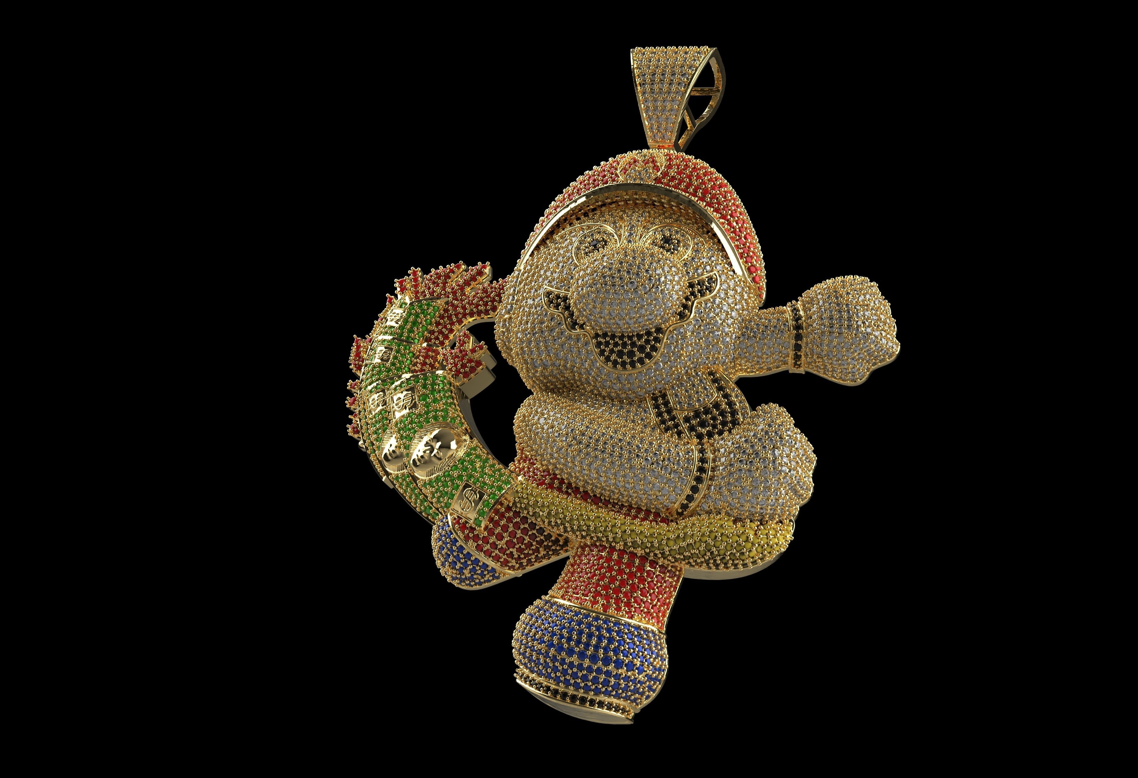 Super Mario Hip Hop Pendant 3D model 3D printable | CGTrader