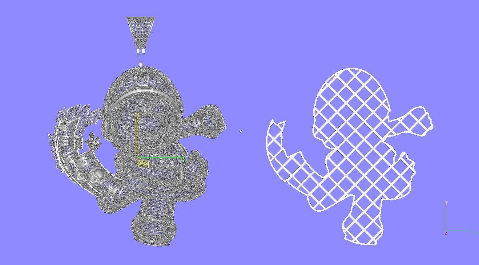 Super Mario Hip Hop Pendant 3D model 3D printable | CGTrader