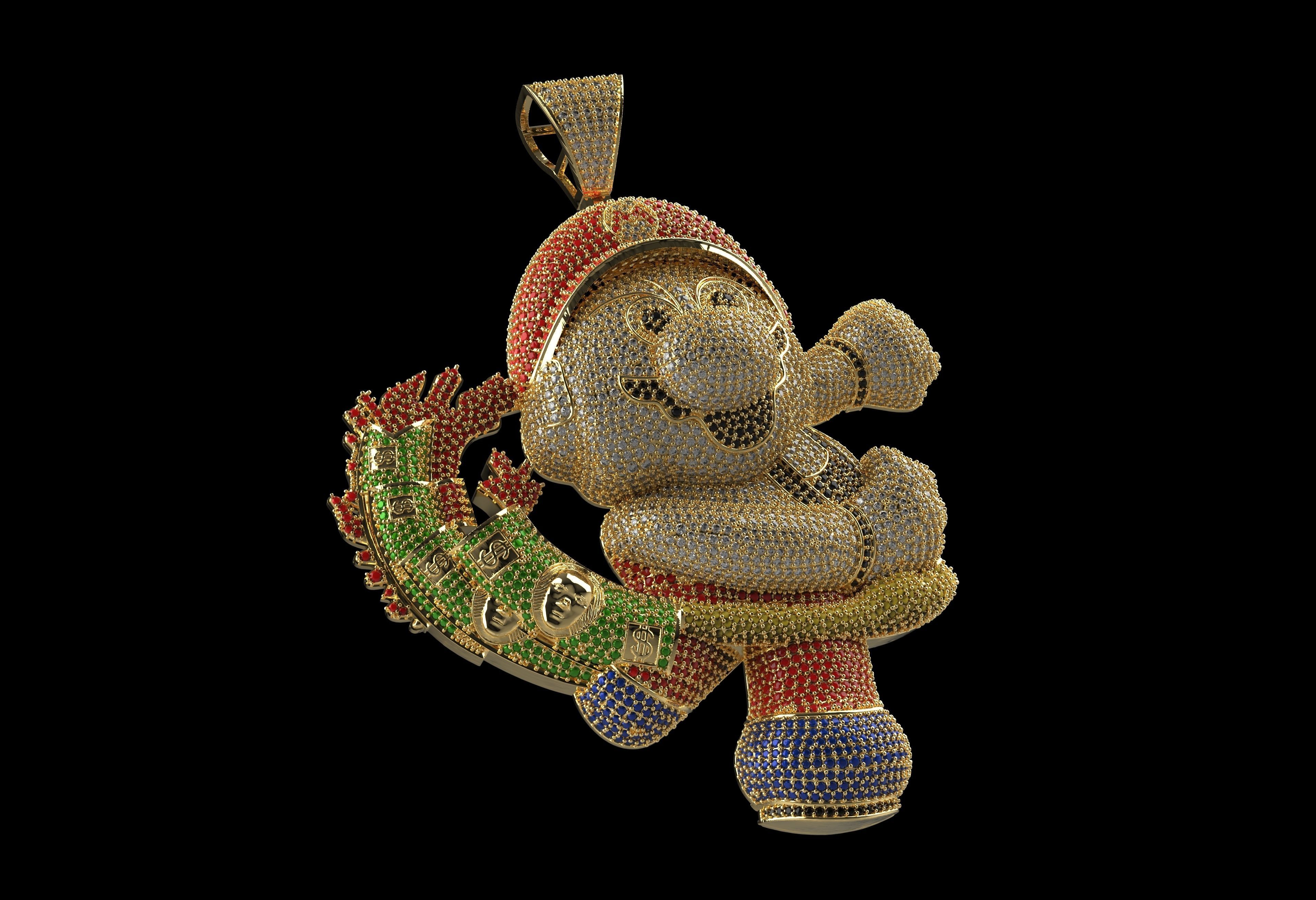 Super Mario Hip Hop Pendant 3D model 3D printable | CGTrader